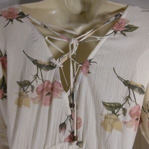 American Rag | Tops | American Rag Printed Laceup Back Highlow Top ...